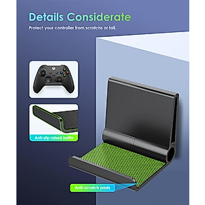 4 Pack Foldable Controller Wall Mount Holder for Xbox PS5 PS4 PS3 Switch Pro Strong Adhesive/Screw Upgraded Controller Stand Hanger with Anti-slip Pad Universal Gaming Remote & Headphone Accessories