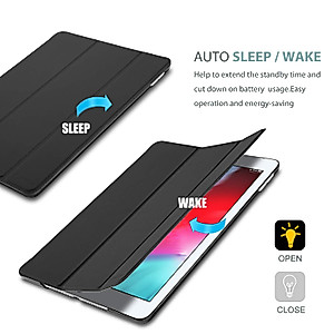 ProCase Smart Case for iPad Mini 5 2019(Model: A2133 A2124 A2126 A2125), Ultra Slim Lightweight Stand Case with Translucent Frosted Back Cover for iPad Mini 5th Gen 7.9 Inch –Black