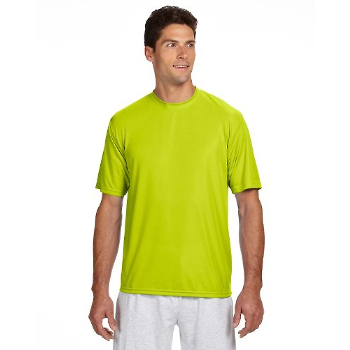 A4 Mens Cooling Performance Crew, XL, Safety Yellow