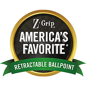 Zebra Pen Z-Grip Retractable Ballpoint Pen, Fine Point, 0.7mm, Black Ink, 12-Pack