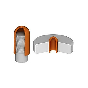 dexierp Protection Force Round Cap for 15/64" 6mm OD (Pack of 50) Pipe Post Tube End Cover M6 Screw Thread Protectors Elastic Silicone Rubber