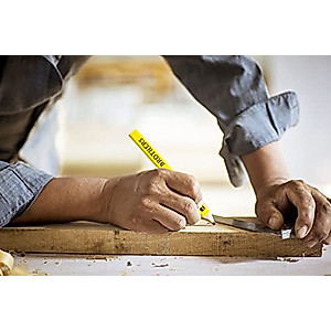 Clarke Brothers Carpenter Pencils Set of 6Pcs – Construction Pencils with Built In Spirit Level – Premium Carpenter Tools for Builders, Contractors, Enthusiasts – Durable Wood