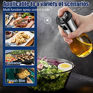 SAINSWIN Oil Sprayer for Cooking, 200ML Olive Oil Sprayer Mister, Kitchen Utensils Oil Spray Bottle,Portable Oil Spritzer Kitchen Gadgets Oil Dispenser for Salad, BBQ, Baking, Air Fryer