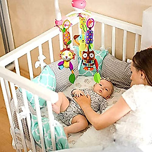 BornCare Baby Crib Hanging Plush Toys with Rattle c-Clip, with teether 0 to 24 mths