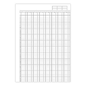 Silvine A4 Book Keeping Analysis Pad, 80 Pages Printed 'Analysis' 8 Columns - Ref A4A8,Grey