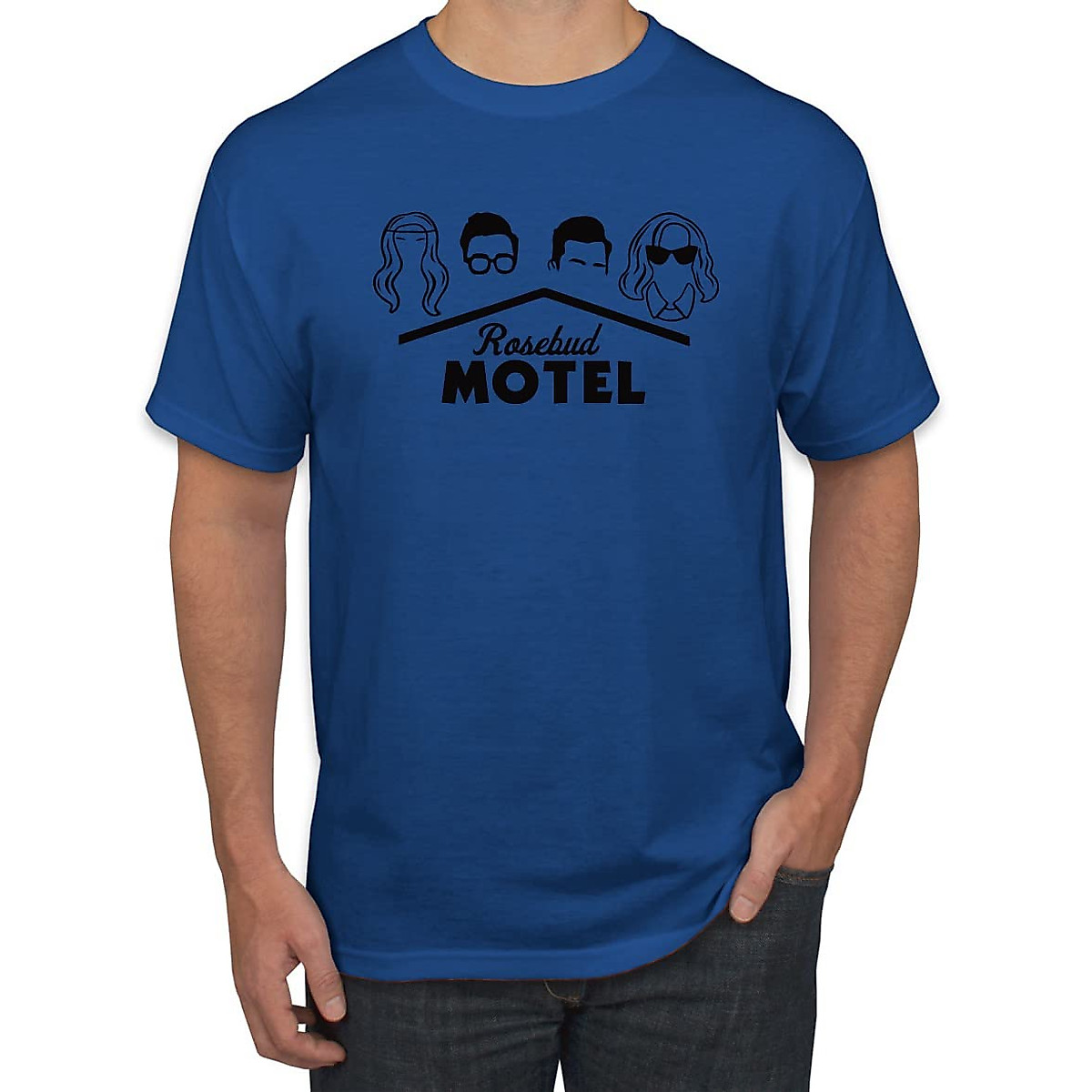 Classic Rosebud Motel Humor Men's Graphic T-Shirt, Royal, XX-Large