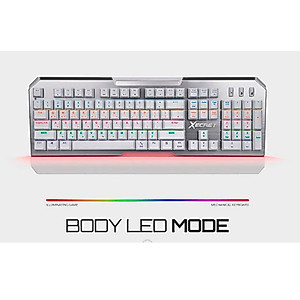 Xecret K820L LED Backlight Mechanical Outemu Wired Gaming Keyboard Silver