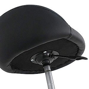 HomGarden Adjustable Hydraulic Rolling Swivel Stool for Massage Salon Office Facial Spa Medical Tattoo Chair Stool w/Backrest Cushion & Wheels,Set of 4