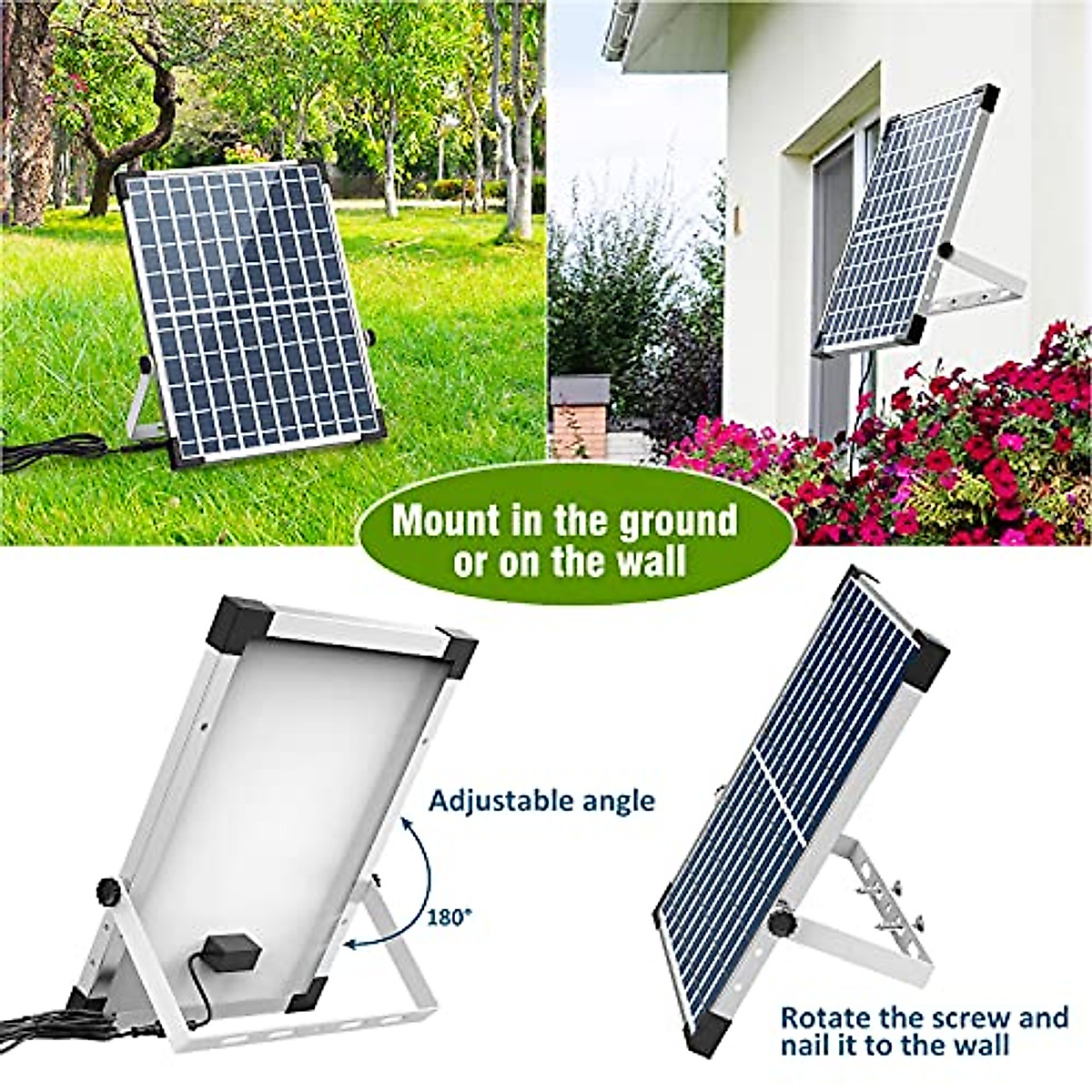 AISITIN 12W Powerful Solar Fountain Pump, Solar Water Fountain with Multiple Nozzles Outdoor Solar Fountain Pump Kit for Bird Bath Pond Pool Garden Decoration