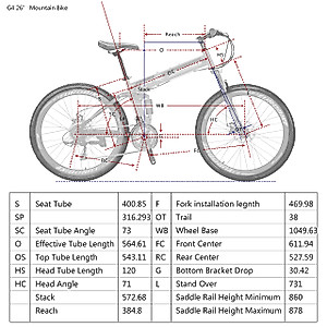 LZBIKE Bicycle G4 26-inch Bike Mountain Bike 26" 21speeds Dual Disc Brake Cycle Folding Mountain Bike Frame Shock Absorption Mountain Bike Blue