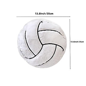 XIZHI 13.8 Inches Football Plush Pillow Toy Soft Stuffed Sports Throw Plush Pillow Cushion Gift for Kids Sofa Bedroom Decoration and Children Birthday (White A)