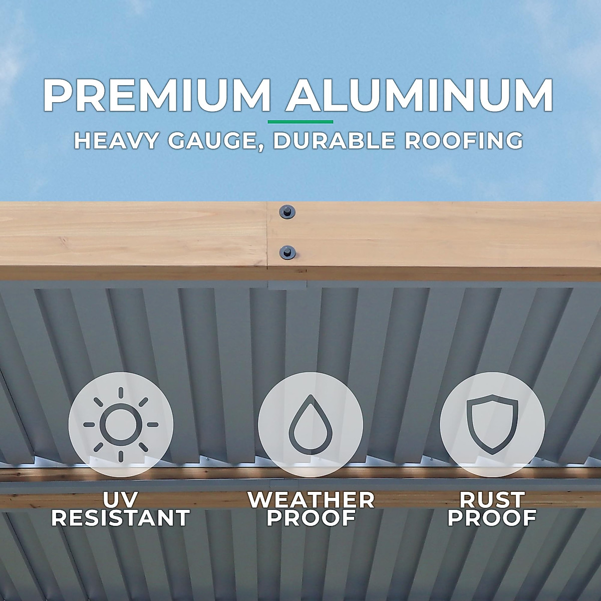 Yardistry 10 x 20 Meridian Wood Room with Louvered Roof