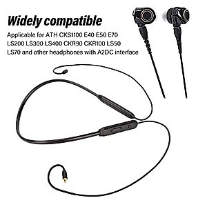 Earphone Adapter Cord, Earphone Wireless Upgrade Cable Low Latency Codec HiFi Lossless Sound for E50 for E40 for LS400 for LS200
