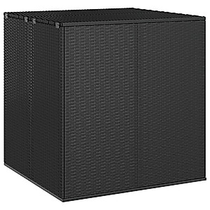 TIFITGO Asomie Patio Cushion Box PE Rattan Black Indoor stockage bin home chest house tank Outdoor Furniture Outdoor Storage Boxes US Stock Fast Shipment Anthracite
