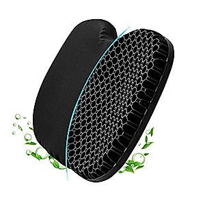 Aiouarc Gel Seat Cushion, Breathable Honeycomb Design, Gel Seat Cushion for Long Sitting, Tailbone Pain Relief Cushion, Office Chair Cushion, Wheelchair Cushion, Car Seat Cushion, Chair Pads