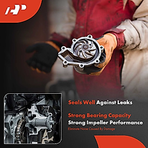 A-Premium Engine Water Pump Compatible with Dodge Grand Caravan 2008-2010 & Volkswagen Routan 2009-2010 & Chrysler Town & Country 2008-2010 - V6 3.3L 3.8L - w/Gasket, 4648952AE, 4648952BA