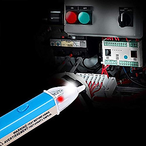Non-Contact Voltage Tester with LED Flashlight, Buzzer Alarm, AC Voltage Detector Pen,Test Range 60V - 1000V & Live/Null Wire Judgment