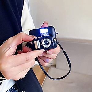 Yatchen Camera AirPods Case Cover,Apply to AirPods Pro Case with Wristband 3D Cartoon Cool Fun AirPods Pro Case Soft Silicone Skin Shock-Absorbing Protective Cover for Women Girls