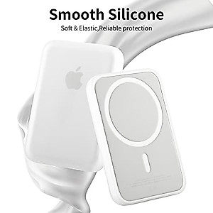 Oakxco Silicone Case Compatible with Magsafe Battery Pack, Magsafe Battery Pack Cover, Scratch & Shatter Resistant, Matte Clear