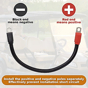 superbobi Cable 7 pc Set # 2 Awg HD Golf Cart Battery Club Car 48 Volt Wire Kit, Golf Cart Battery Cables Wiring Kit