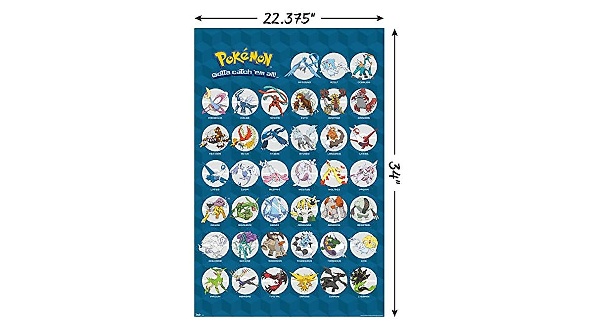 Pokémon Legendary Wall Poster - Vibrant 22.375"x34" Decor
