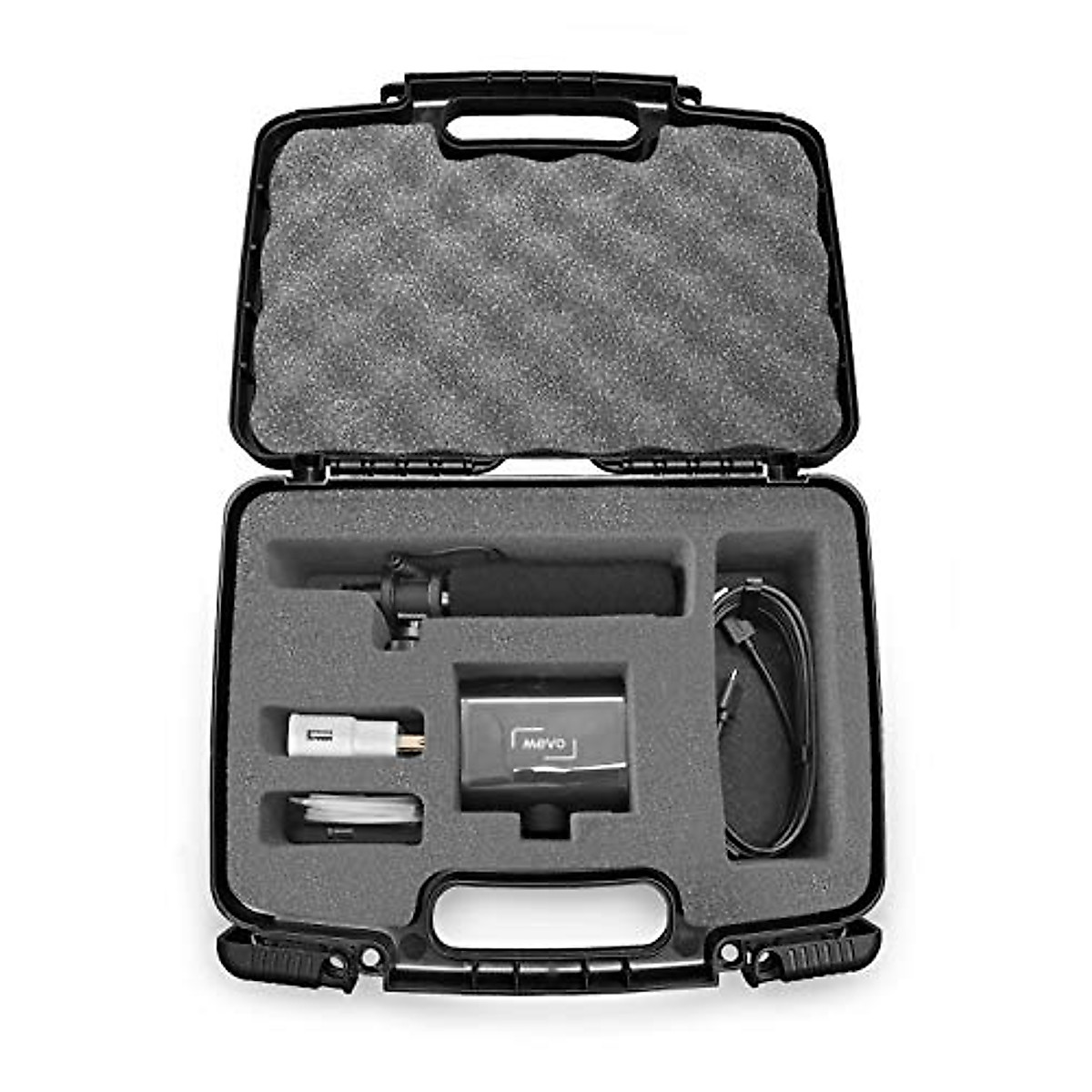 Casematix Hard Shell Camera Case Compatible with Mevo Start Live Streaming Camera, Shotgun Mic and Accessories in Custom Foam, Includes Carrying Case Only