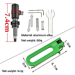 ZSHJGJR Archery Magnetic Arrow Rest and Cushion Plunger Set Pressure Button Metal Arrow Rest Left Right Hand for Recurve Bow (Right Hand, Black)