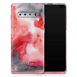 DesignSkinz Red Pink 3 Absorbed Watercolor Texture Protective Vinyl Decal Wrap Skin Cover Compatible with The Samsung Galaxy S20 (Screen Trim & Back Glass Skin)