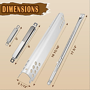 SafBbcue G470-5200-W1 Grill Parts Kit for Charbroil Performance 5 Burner 463347519 463243518 463243519 463275717 463275517 463347518 463373019 463373319 G470-0004-W1 Grill Parts, 304 Stainless Steel