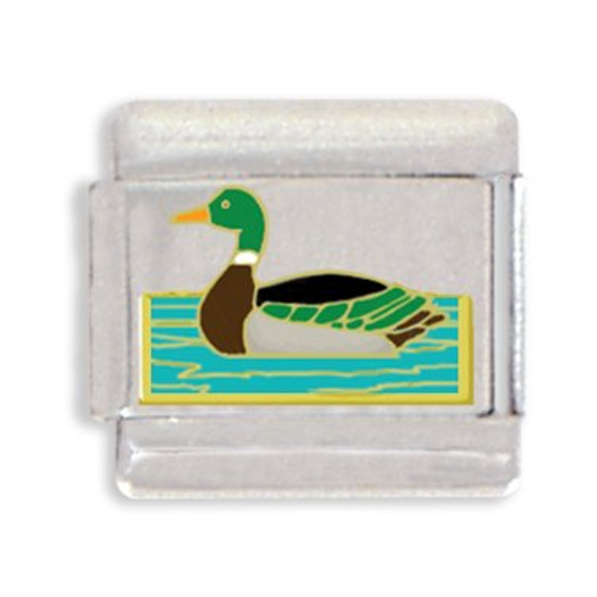 Clearly Charming Duck Italian Charm Bracelet Link