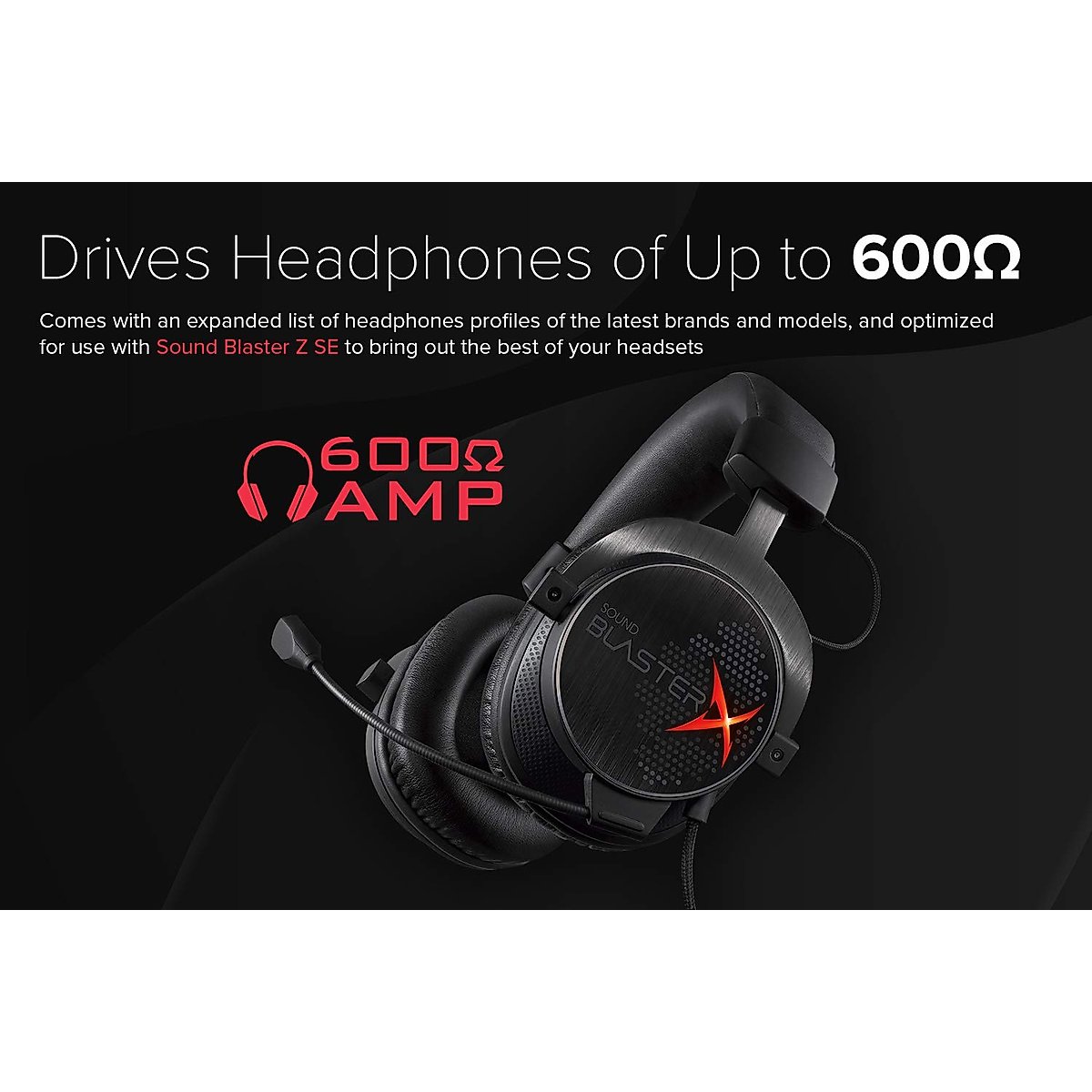 Creative Sound Blaster Z SE Internal PCI-e Gaming Sound Card and DAC, 24-bit / 192 kHz, 116 dB SNR, ASIO, 600Ω Headphones Amp, Mic EQ, Discrete 5.1 / Virtual 7.1, Supports Dolby Digital Live, DTS