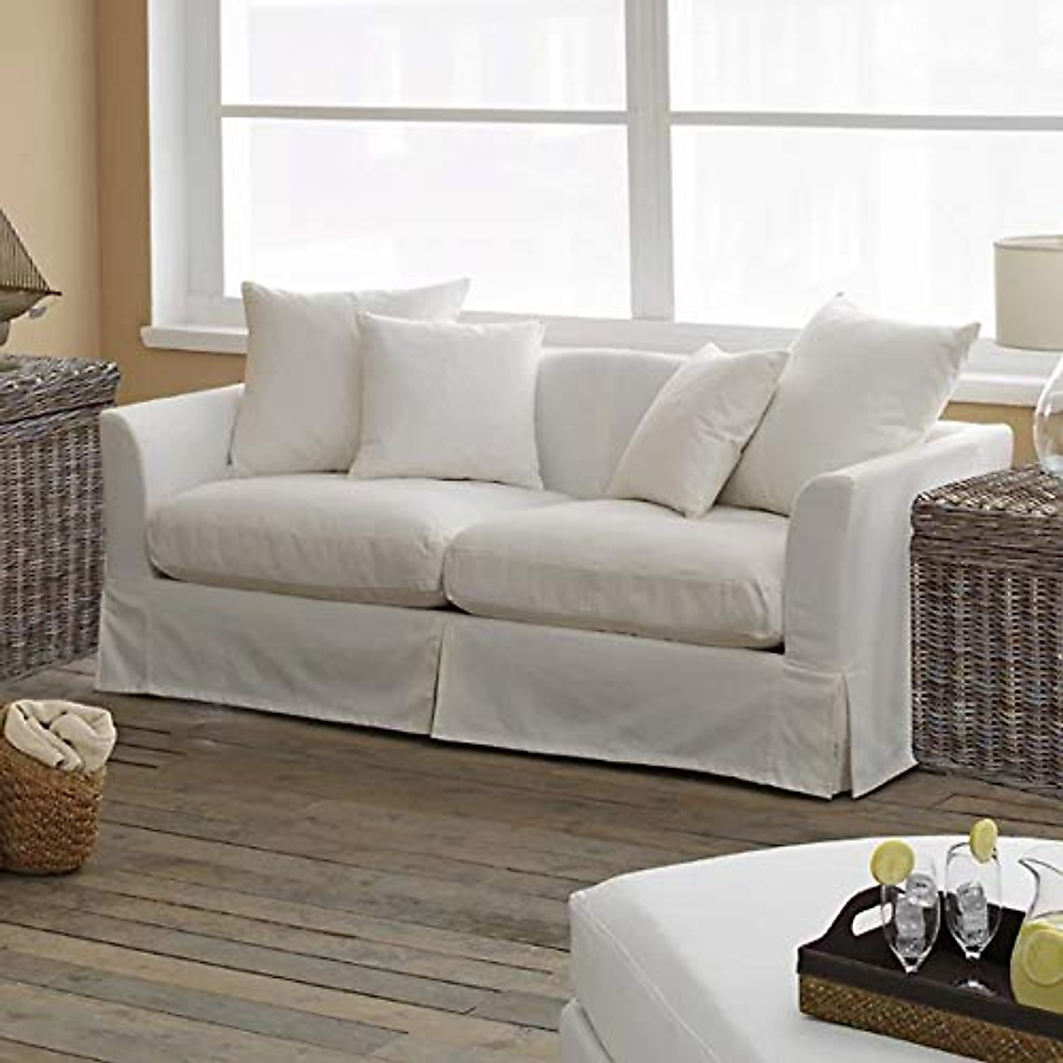 Padma'S Plantation Sunset Beach Sofas, Canvas White