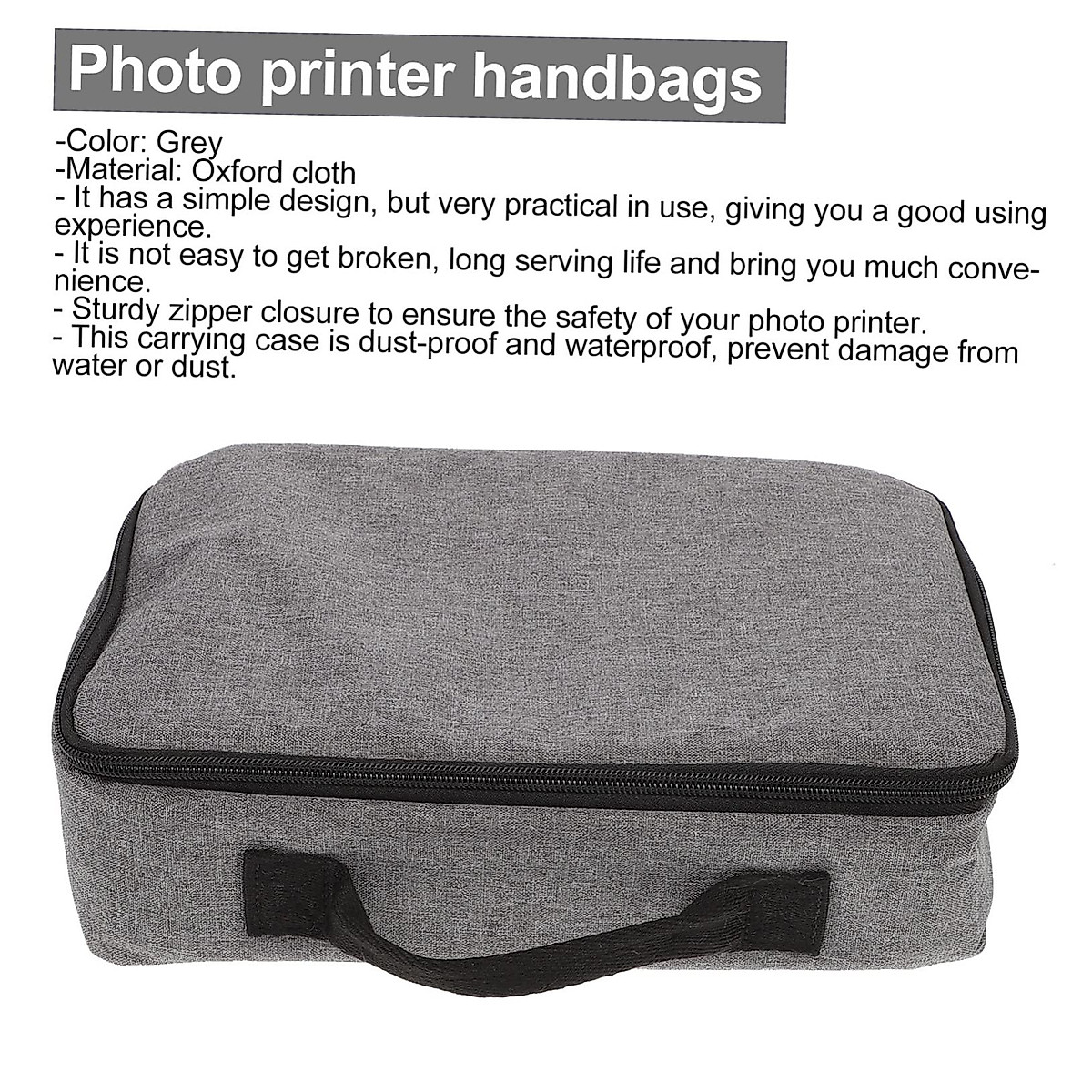 Hemobllo projector storage bag photo printer bag wireless mobile printer case photo printer storage handbags photo printer carrying case bag for printer 4k Oxford cloth Storage Box portable