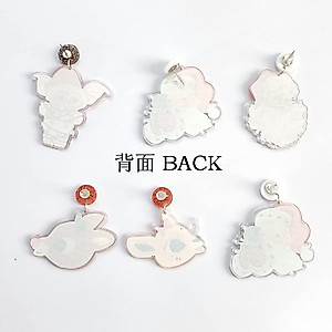 Cute Acrylic Christmas Santa Claus Drop Dangle Earrings Xmas Tree Rainbow for Women Holiday Festival Lightweight Decoration Party Jewelry-D