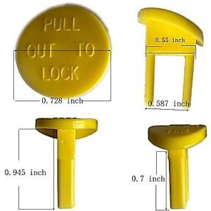 Yellow Safety Switch Key Compatible with Craftsman Radial Arm Jointer Band Drill Sears Table Saw, Sander, Band Saw, Drill Press Parts- Oval (5pcs-pack)