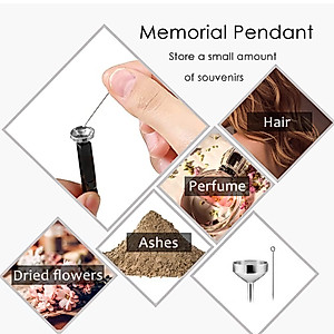 weikui 3 Pieces Heart Cross Cubic Urn Necklace for Ashes for Men Women Cremation Jewelry Crystal Memorial Locket Ashes Pendant Family Keepsake Sharing Jewelry Set (3 Black Pendants - Purple)