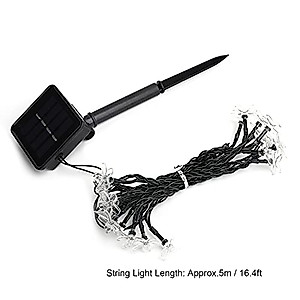 String Lights, Solar Decorative Light Tree Light Solar Fairy Lights Flowers Lights Festive Light for Home Courtyard, Garden, Yard, Lawn, Terrace