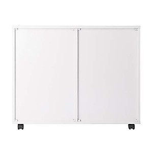 Winsome Halifax Storage Mobile Cabinets, 2 Doors, 4 Drawers, for Home Office, White