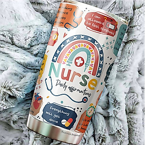 Nurse gift-Nurse accessories for work-gifts for nurses-nursing graduation gifts-nurses week-nursing gifts for new nurses- nurse cup- nurse appreciation gift Nurse Daily Affirmations Tumbler 20oz