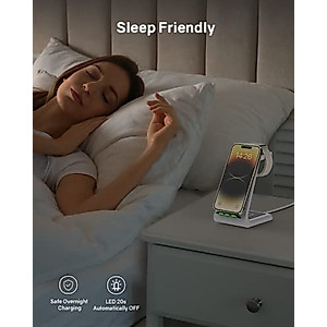 Wireless Charging Station for Apple - 3 in 1 Wireless Charger Stand Dock Watch and Phone Charger Station for Apple Watch 8/7/SE/6/5/4/3/2, iPhone 14 13 12 Pro Max SE XS XR X, Samsung, AirPods Pro/3/2