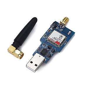 Teyleten Robot SIM800C USB GSM GPRS Wireless Module Quad-Band, 850/900/1800/1900MHz, CH340T USB Chip Support 2G 3G 4G SIM Card USB Communication SMS Data Transmission with Antenna （SIM800C is New）