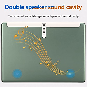 10in Tablet for Android10, Octa Core CPU, 3G RAM 32G ROM, 128G Expansion, 5G Dual Band Phone Call Tablet, WiFi GPS, with Dual SIM Card Slot