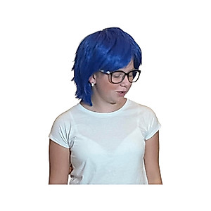My Costume Wigs Sadness Riley Inside Out Color Blue Sad Emotion Halloween Dress Up Cosplay One Size Fits All