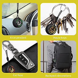 kingsea Racing Tire Keychain, 3D Cute Tire Key Chain, Soft Rubber Wheel Tyre Auto Keychain, Used for Car Decoration, 3PCS