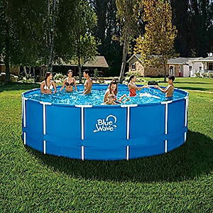 Blue Wave NB19791 18-ft Round 52-in Deep Active Frame Package Above Ground Swimming Pool with Cover