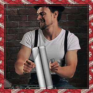 Eastar Stainless Steel Guiro Instruments Latin Percussion Instrument Shaker Musical Instruments 4" x 12" Metal Guiro with Scraper