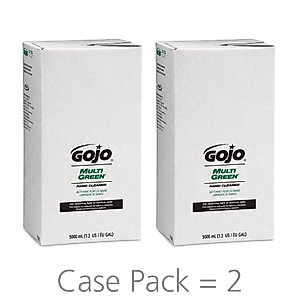 GOJO MULTI GREEN Hand Cleaner Gel, Citrus Scent, 5000 mL Multi-Purpose Hand Cleaner Refill PRO TDX Dispenser (Pack of 2) - 7565-02