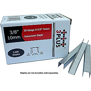 3PLUS HT5014SP Pneumatic 20 Gauge Stapler, T50 Upholstery Stapler, 1/4-Inch to 9/16-Inch