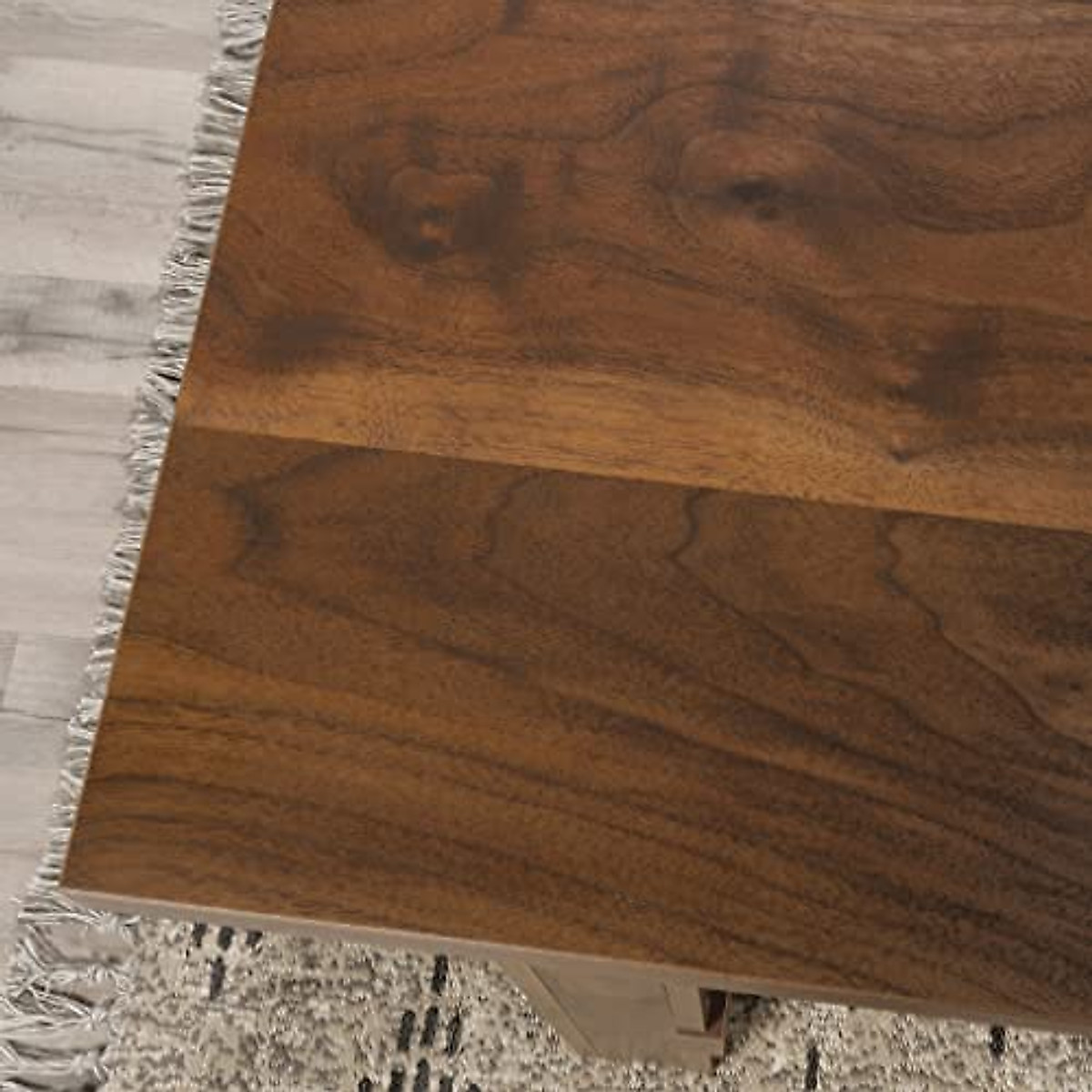 Sauder Boone Mountain Counter Height Dining Table, L: 55.12" x W: 25.59" x H: 35.39", Grand Walnut Finish