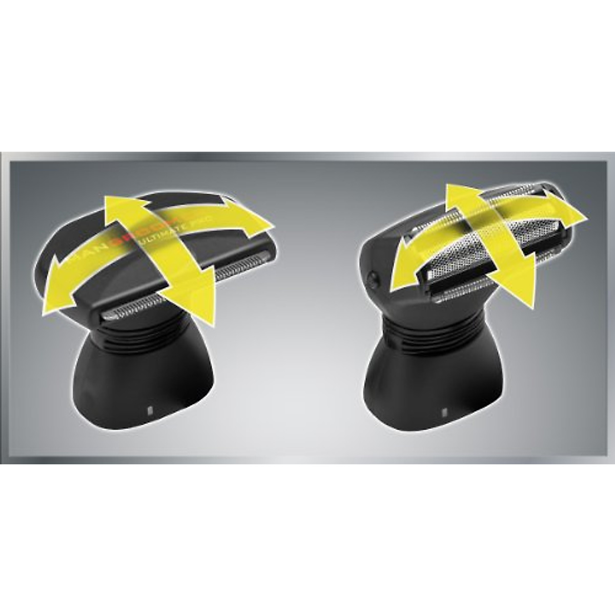 MANGROOMER - ULTIMATE PRO Back Shaver with 2 Shock Absorber Flex Heads, Power Hinge, Extreme Reach Handle and Power Burst